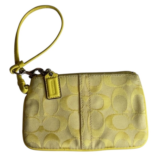 Coach | Bags | Coach Iconic C Wristlet In Yellow W Hangtag | Poshmark